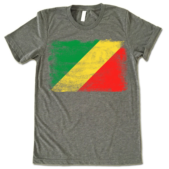 Congo-Brazzaville Flag T-shirt - Gifted Shirts