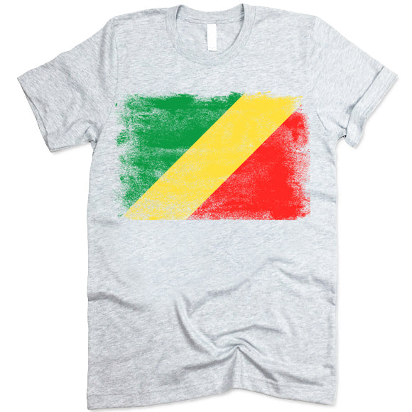 Congo-Brazzaville Flag T-shirt - Gifted Shirts